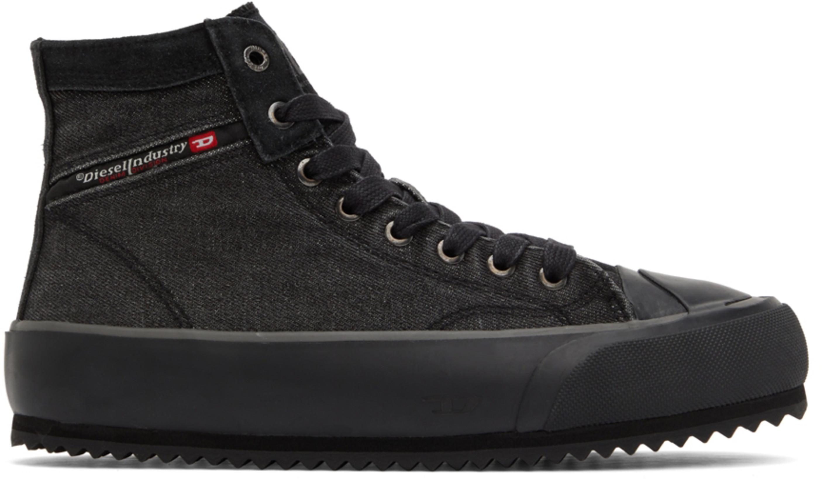 Black S-Principia High-Top Sneakers by DIESEL | jellibeans