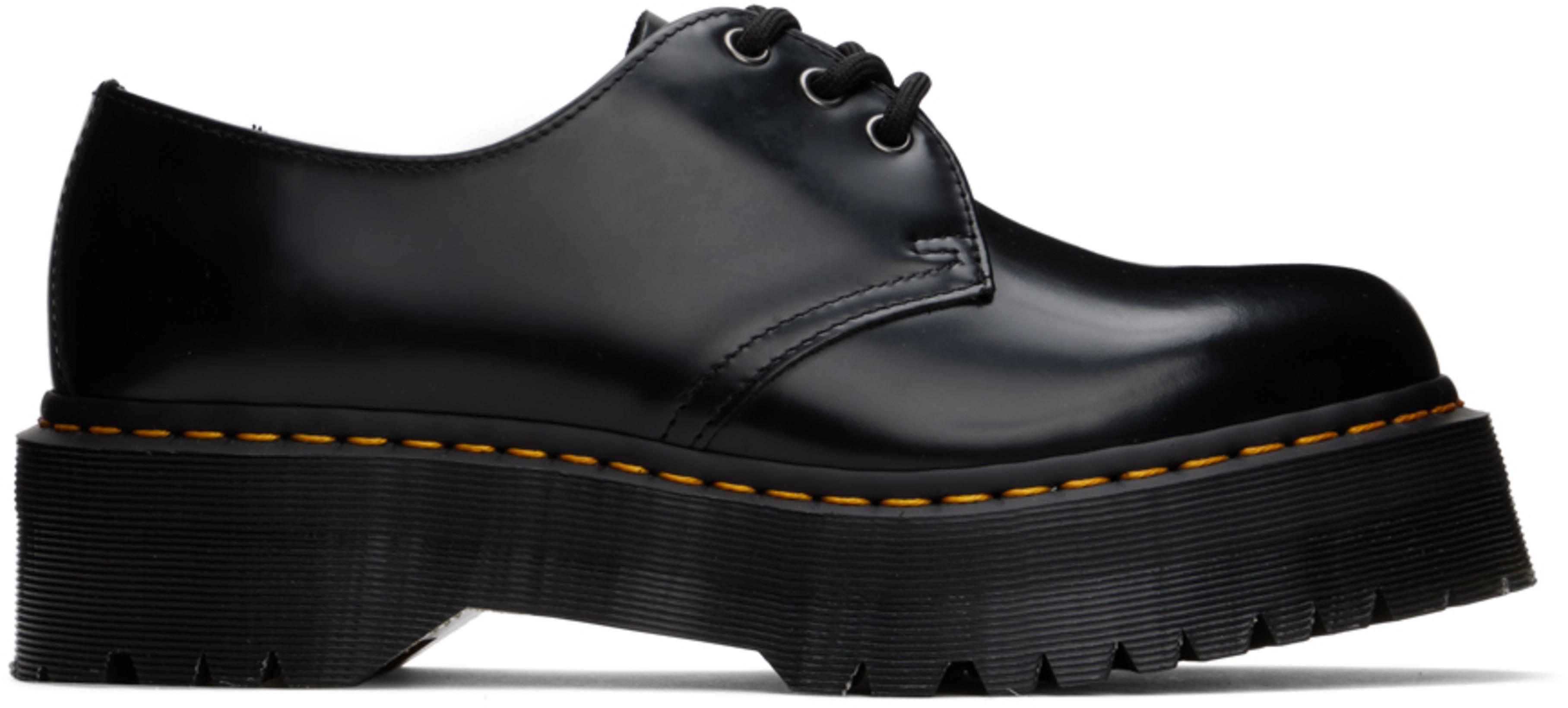 Black Addina Flower Mary Jane Platform Oxfords by DR. MARTENS | jellibeans