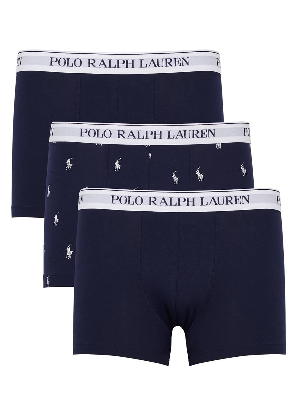 Stretch-cotton boxer trunks - set of three by POLO RALPH LAUREN ...