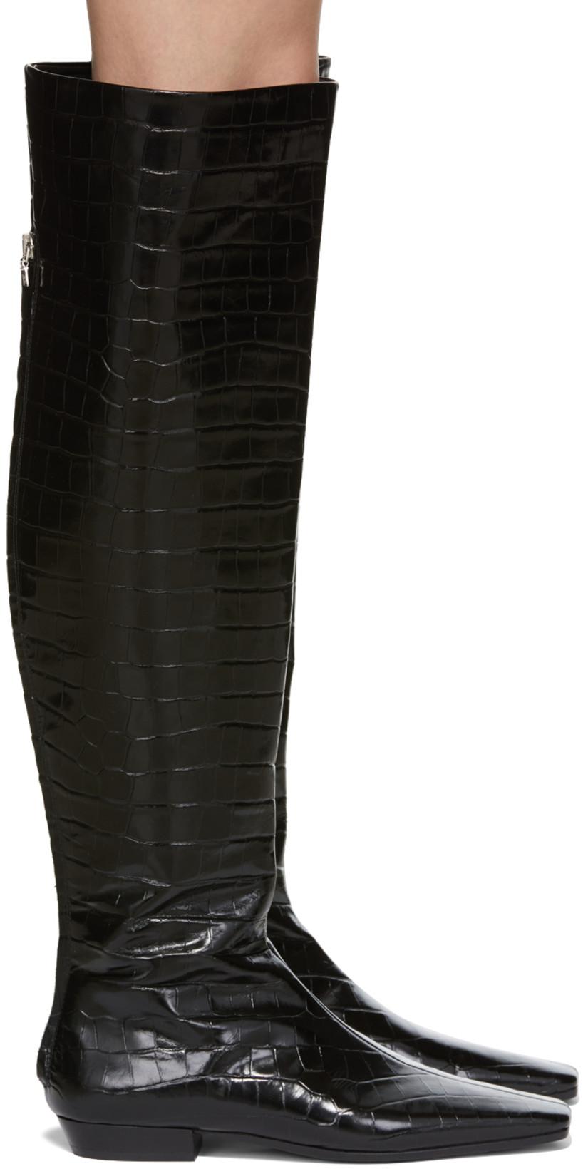 Black Over-Knee Boots by TOTEME | jellibeans