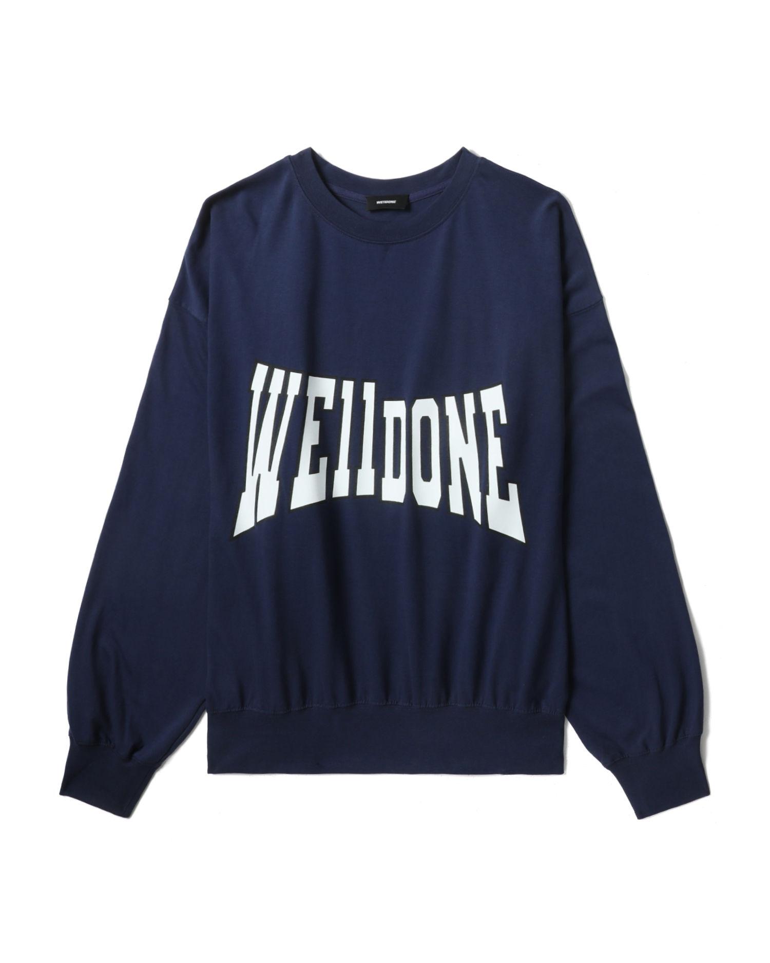 Unbalanced logo sweatshirt by WE11DONE | jellibeans